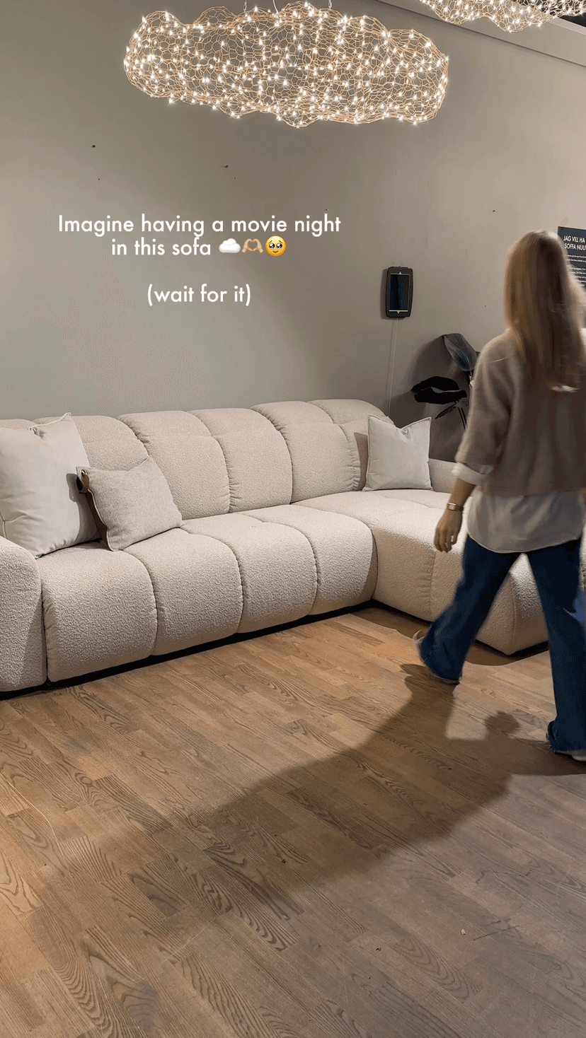 VALROSSEN | Stilvolles, großes, modernes Schlafsofa aus Samt, Bouclé oder Cord | SWEEF