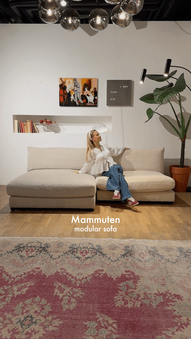 MAMMUTEN | Tiefes, gemütliches Modulsofa in Samt & Leinen | SWEEF