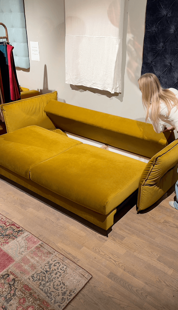 KATTEN | Schönes Schlafsofa in Samt oder Manchester | SWEEF